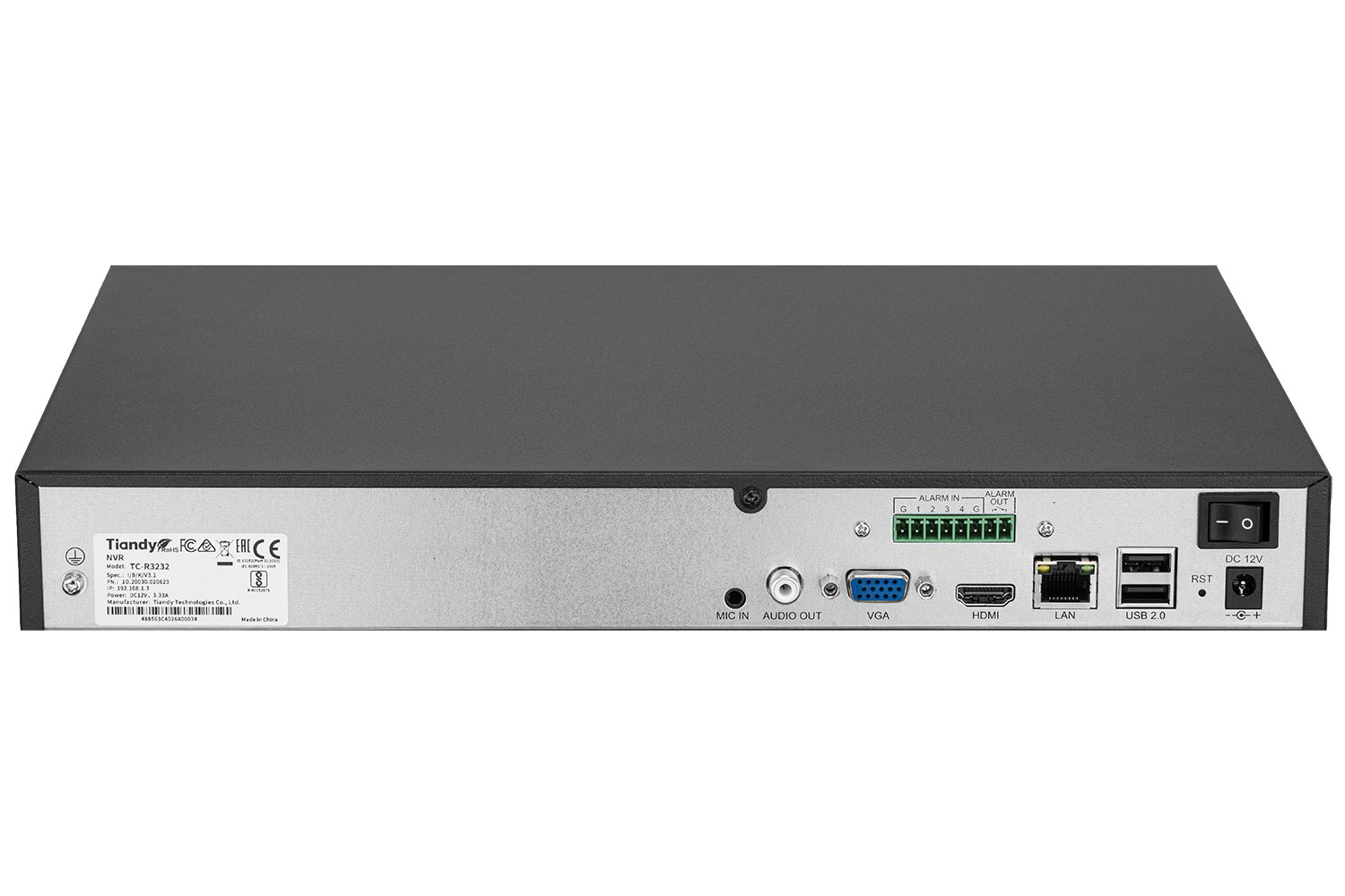 REJESTRATOR IP TC-R3232 SPEC:I/B/K/V3.1 32 KANAŁY TIANDY - Systech Group